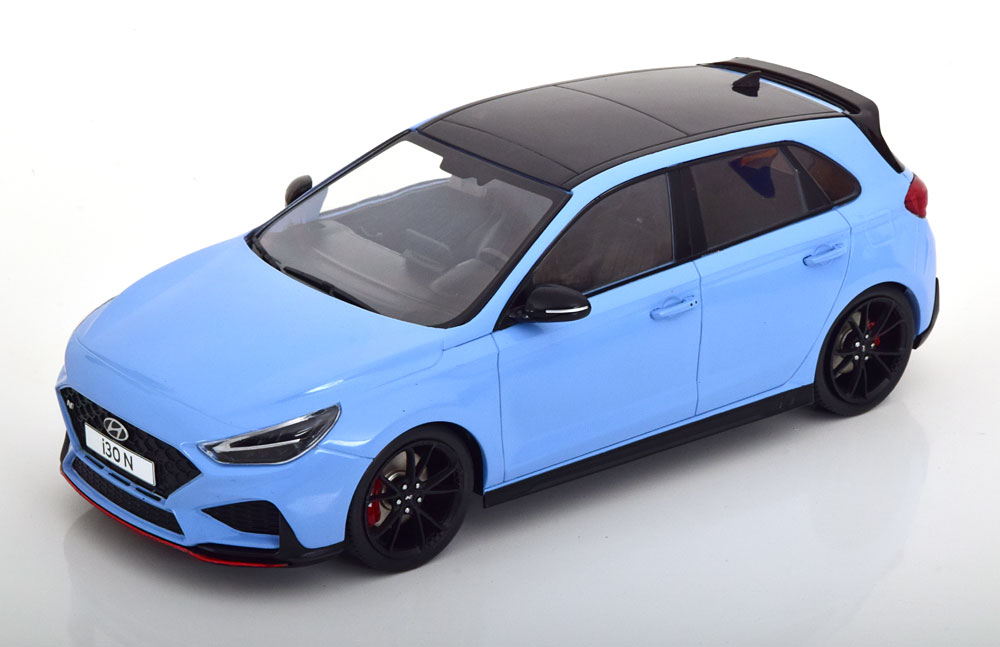 1:18-Hyundai i30N-2020-danas-svijetlo plavi-crni-Model Car Group ...