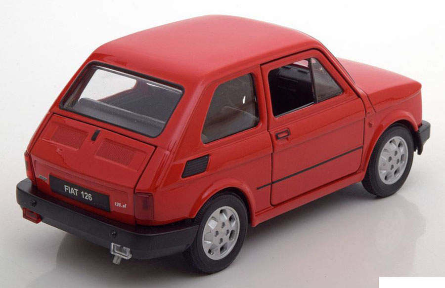 1:24-Fiat 126 Peglica-1987-2000-red-Welly