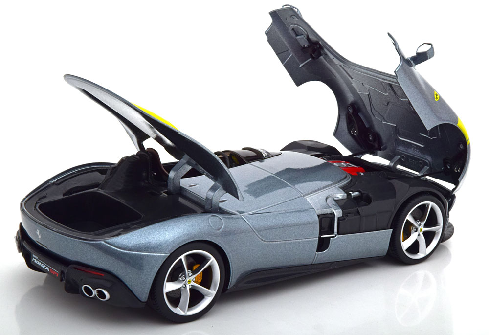 1:18-Ferrari Monza SP1 Salon Paris-2019-svijetlo sivi-žuti-Bburago