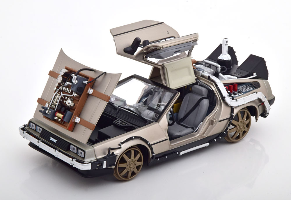 1:18-DeLorean DMC-12 Time Machine Railroad-film Back to the future 3 ...
