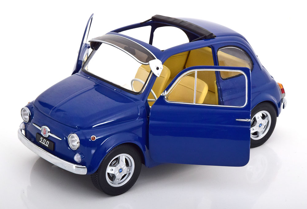 1:12 Fiat 500 F Custom sa pomičnim mekanim krovom 1968 1973 tamno plavi ...