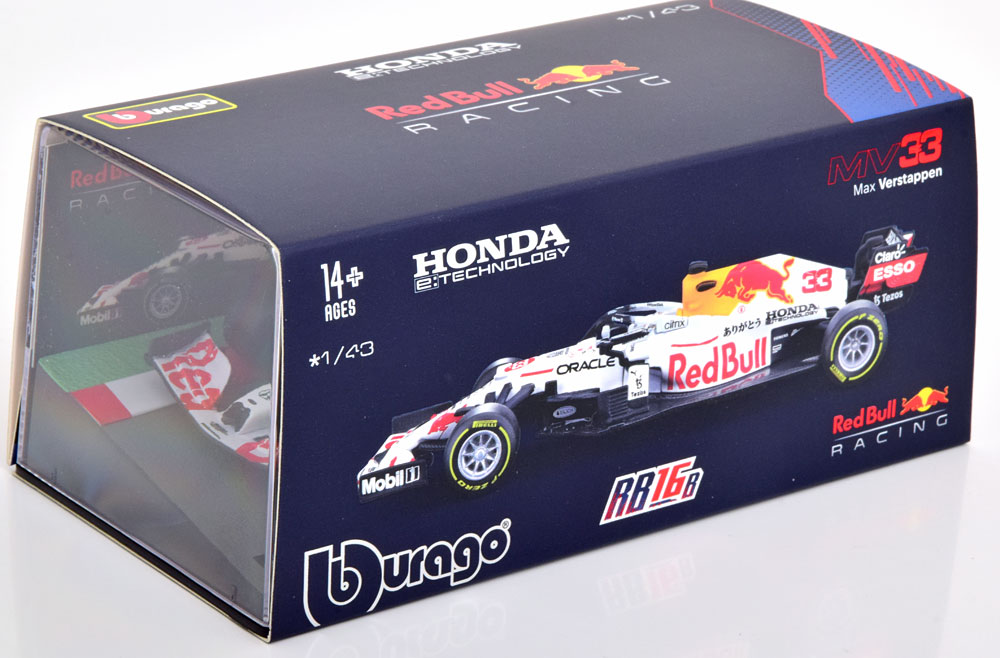 1:43-Red Bull RB16B with driver figure Max Verstappen-No 33-GP Turkey ...