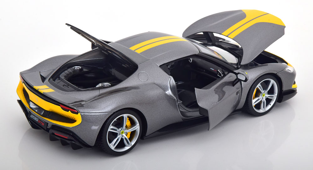 1:18-Ferrari 296 GTB Assetto Fiorano-2022-danas-sivi-žuti-Bburago ...