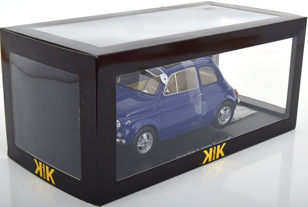 1:12 Fiat 500 F Custom sa pomičnim mekanim krovom 1968 1973 tamno plavi ...