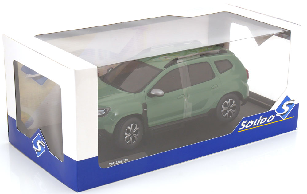 1:18 Dacia Duster Phase 3 2023 today light green Solido length: 24,10 ...